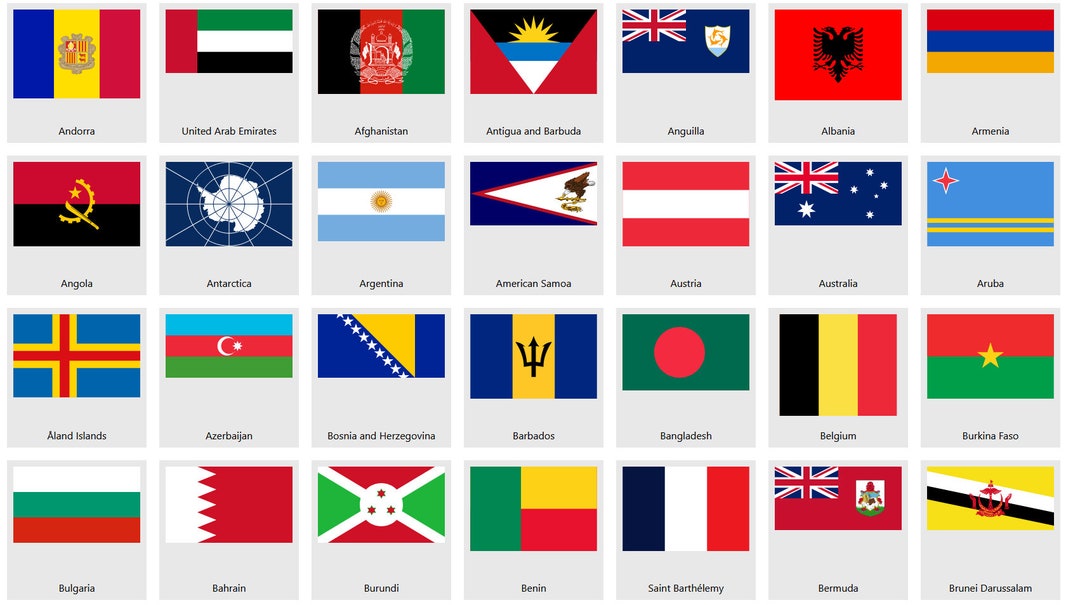 Country Pride Flag Stickers, 255 Countries Available, Car Window Decal ...