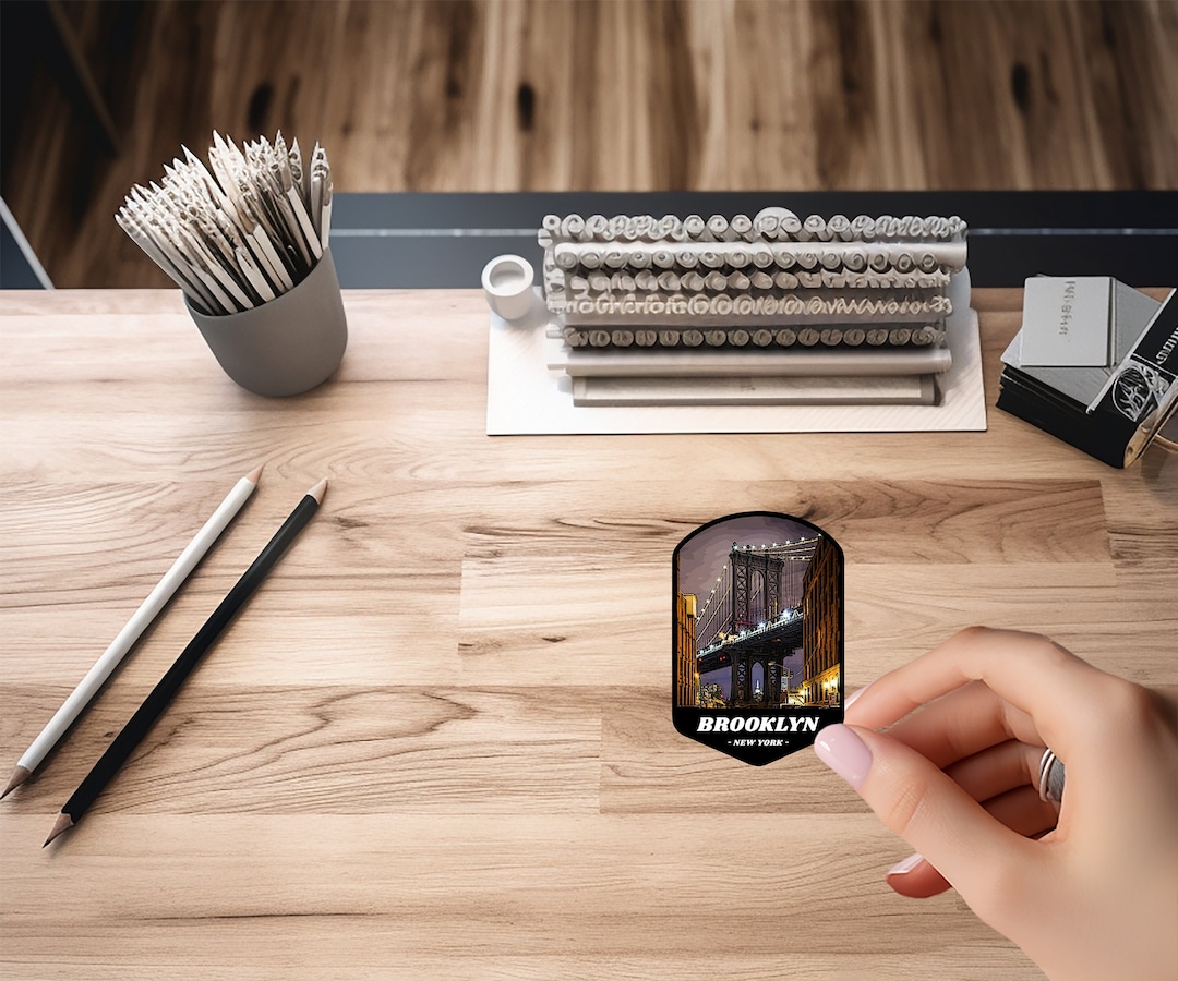 Brooklyn New York Badge Stickers | Van Life, Hiking, NYC, Brewery ...