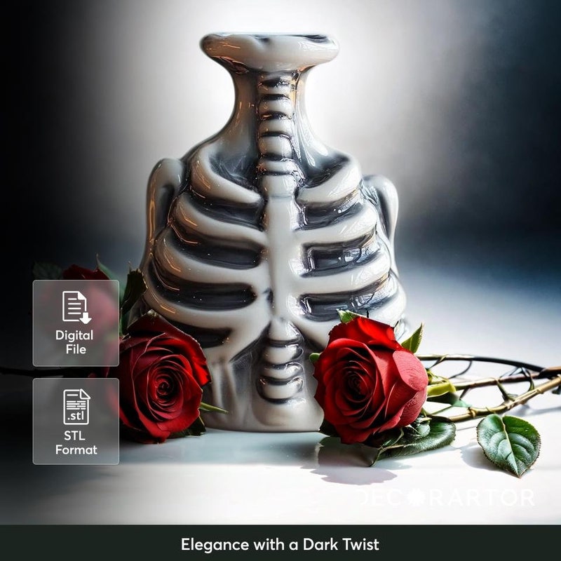 Skeleton Black Vase - Etsy