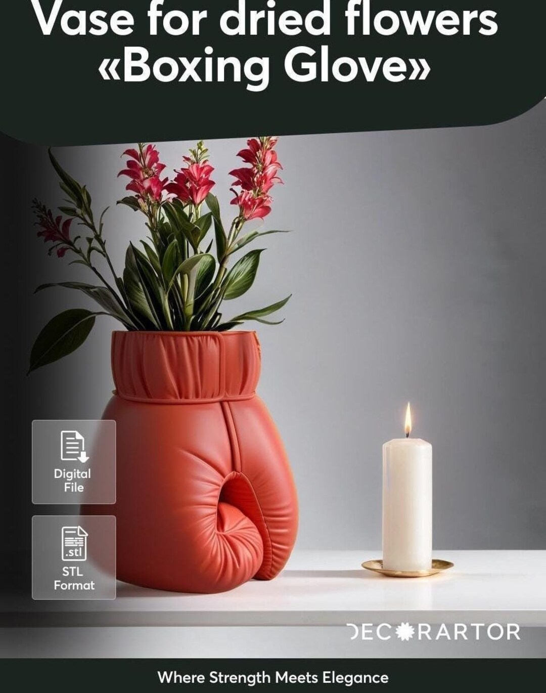 Boxing Glove Vase – Modern Home Decor – 3D Printable Model | Digital ...