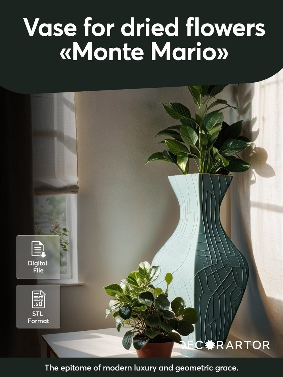 Monte Mario Vase – Modern Home Decor – 3D Printable Model | Digital STL ...