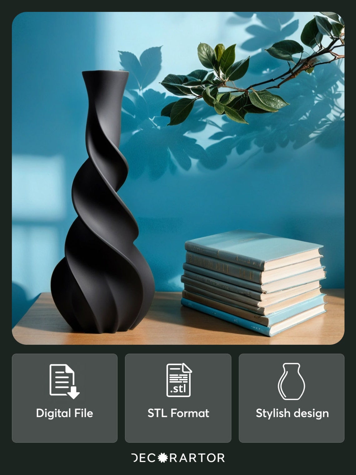 Sunrise Vase Modern Home Decor 3D Printable Model Digital STL File ...