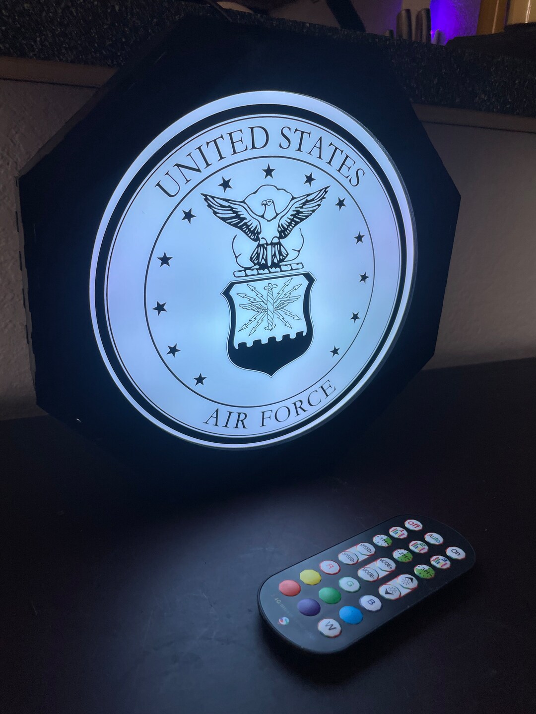 Air Force LED Emblem – Fly With Radiant Valor - Etsy