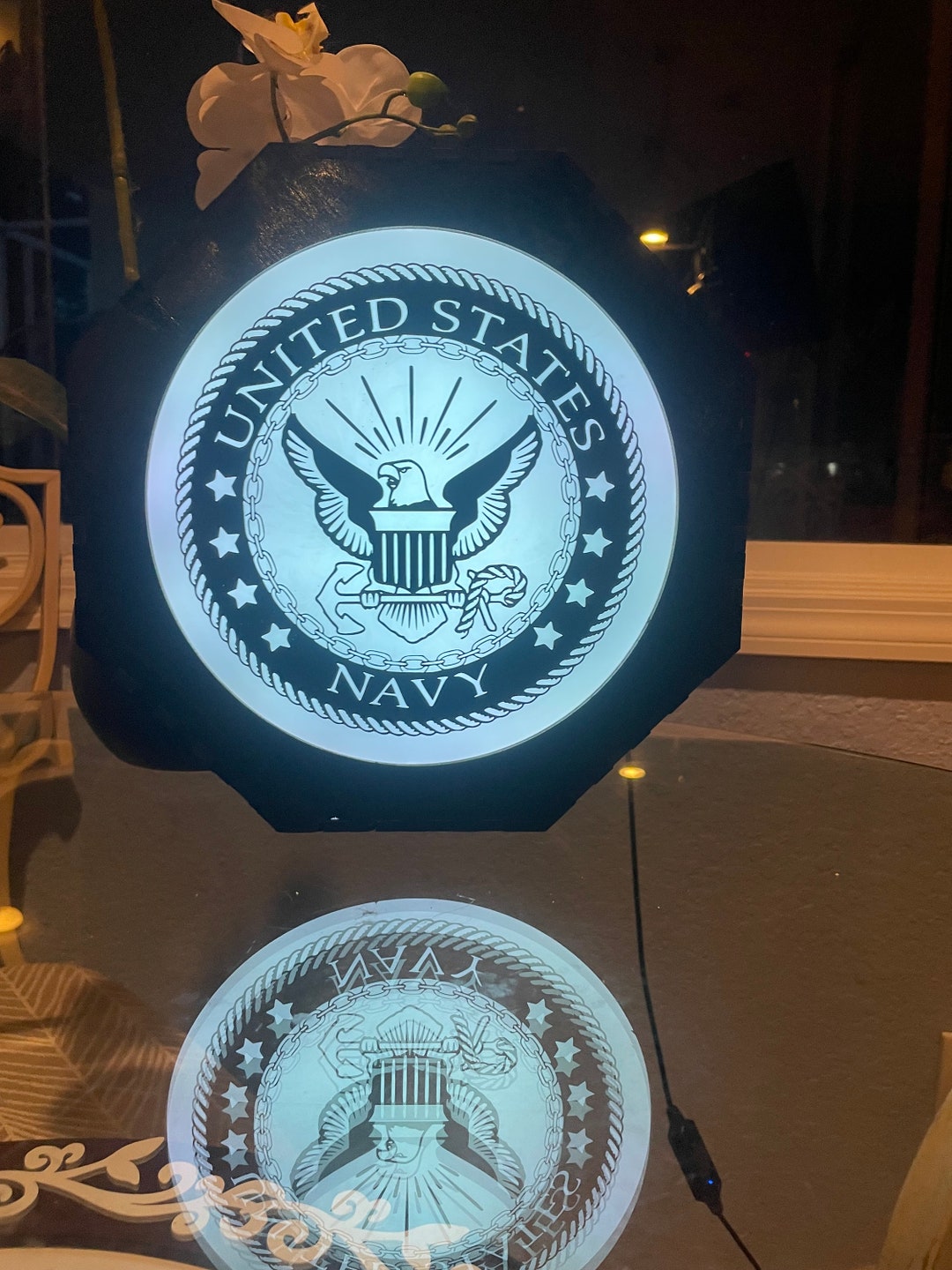 Navy LED Emblem – Sail With Honor and Pride - Etsy