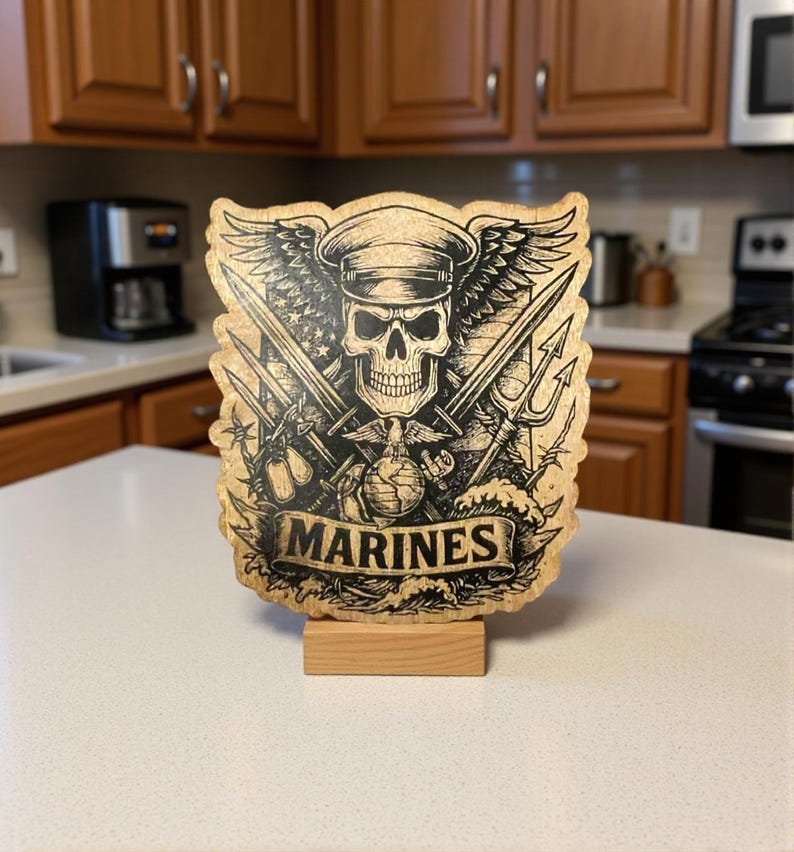 Laser Detailed USMC Wall Art: Skull, Eagle, Globe & Anchor - Etsy