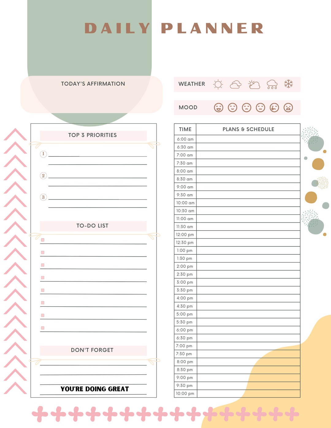 Daily Planner - Etsy