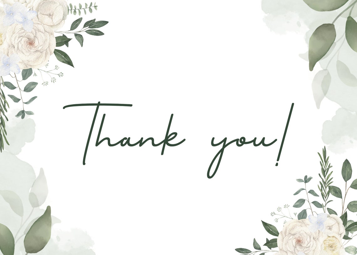 Printable Thank You Cards (4 Designs) - Etsy