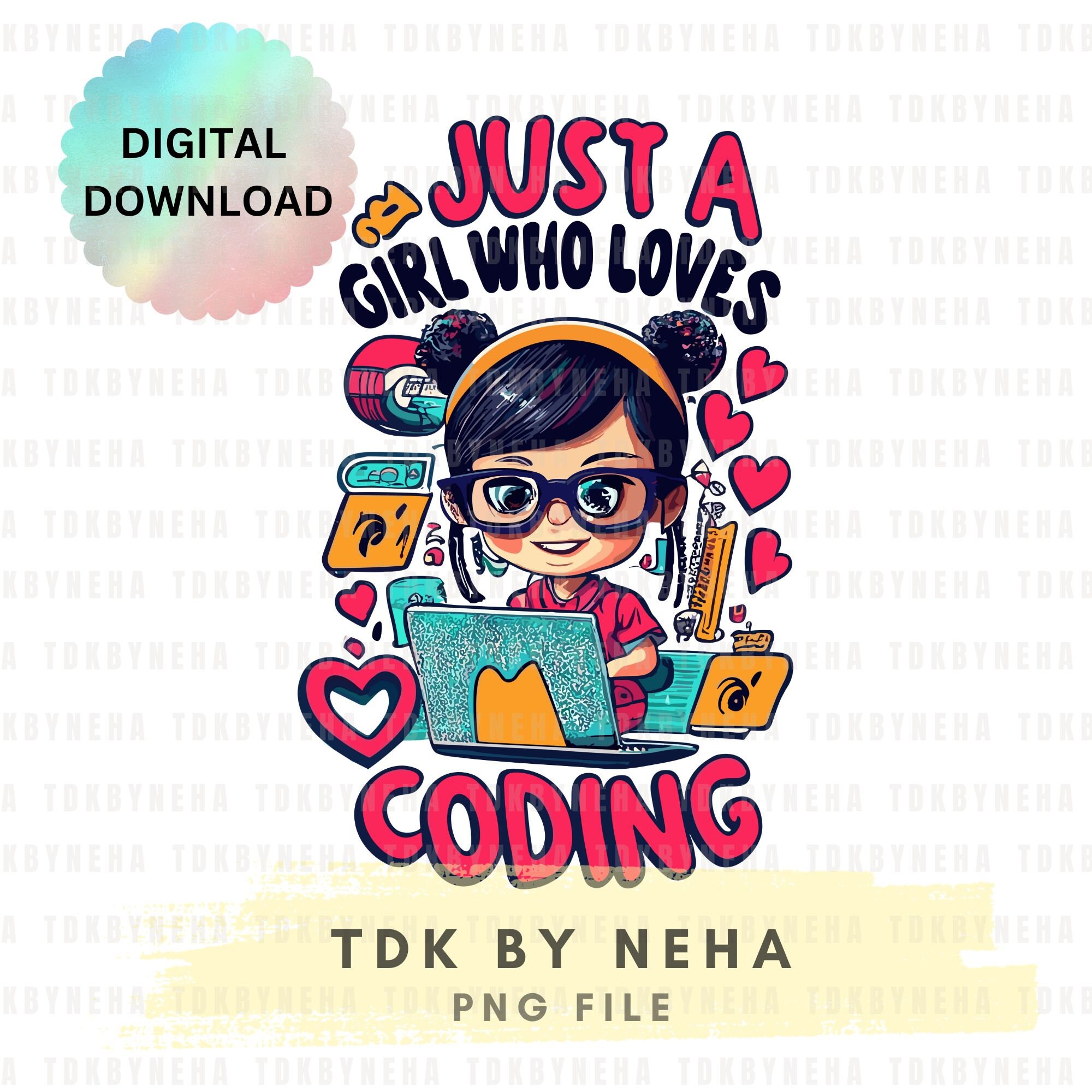 Just a Girl Who Loves Coding PNG Design Transparent Png - Etsy