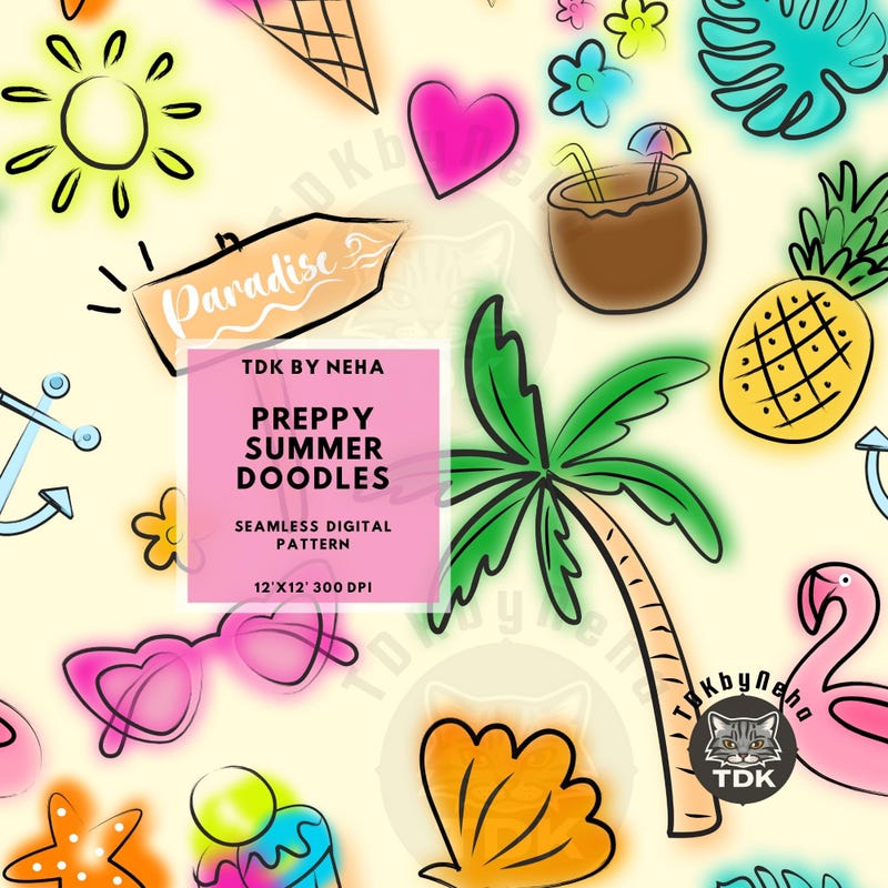 Beach Print Seamless - Etsy