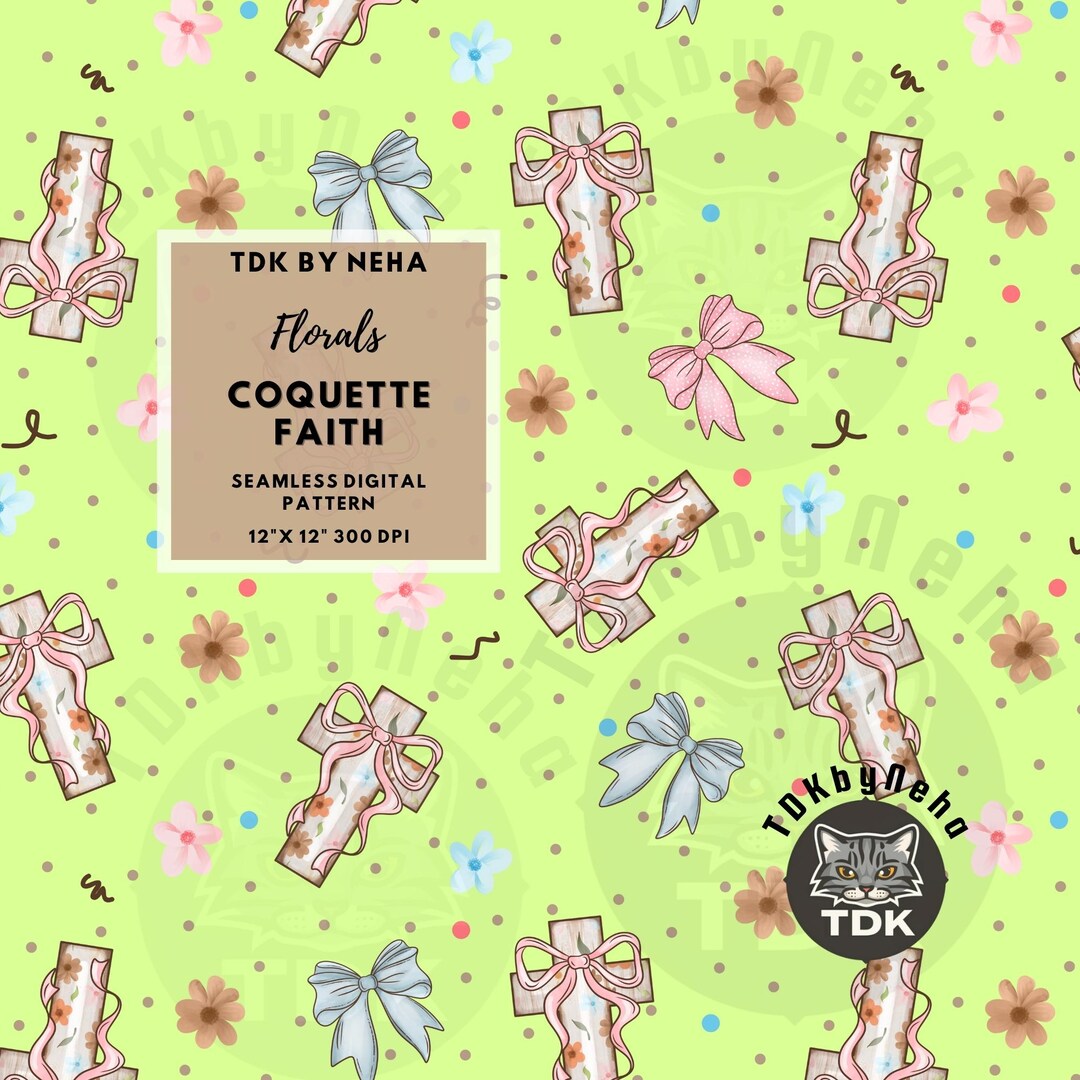 Boho Floral Cross Seamless Pattern Digital Paper for Fabric Printing ...