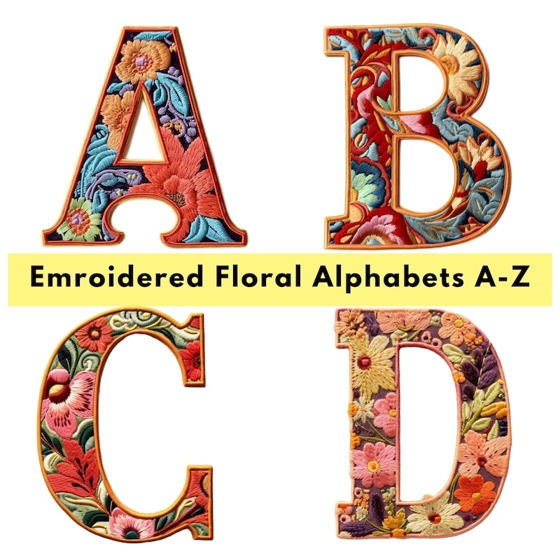Embroidery Alphabet - Etsy