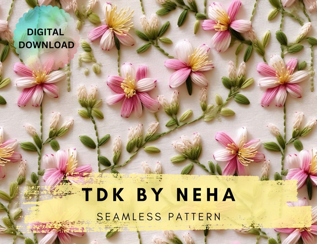 Birth Month Embroidery Seamless, Embroidery Seamless File, Honeysuckle ...