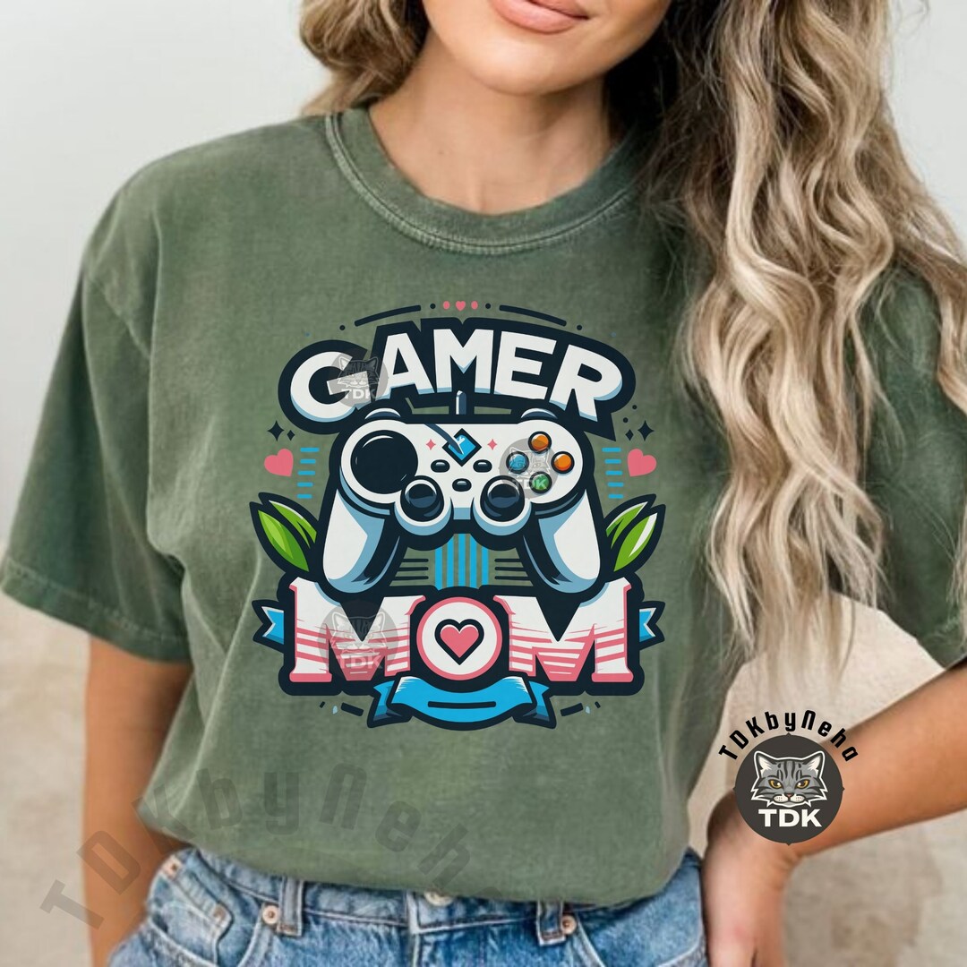 Gamer Mom PNG, Video Game Clipart Art, Retro Mom Shirt Png Gaming Lover ...