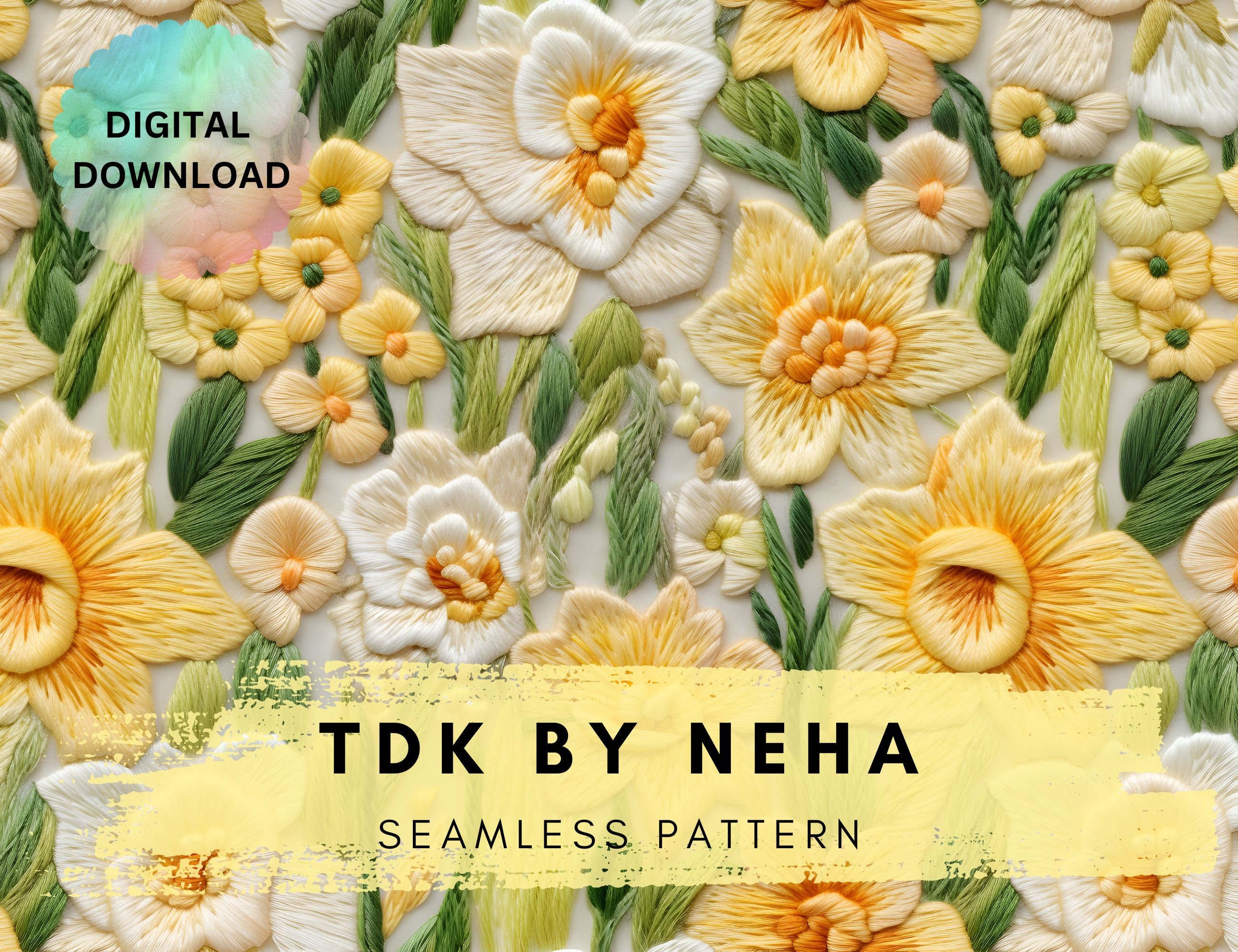 Embroidery Seamless Pattern Birth Month Embroidery Seamless - Etsy