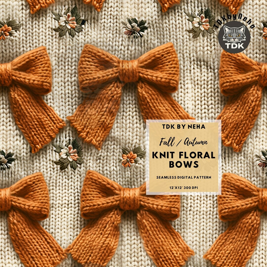 Fall Knit Texture Coquette Seamless Pattern Fabric Print, Halloween ...