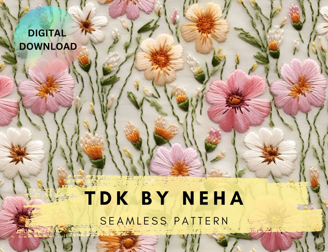 Embroidery Seamless File, Birth Month Embroidery Seamless, Cosmos ...