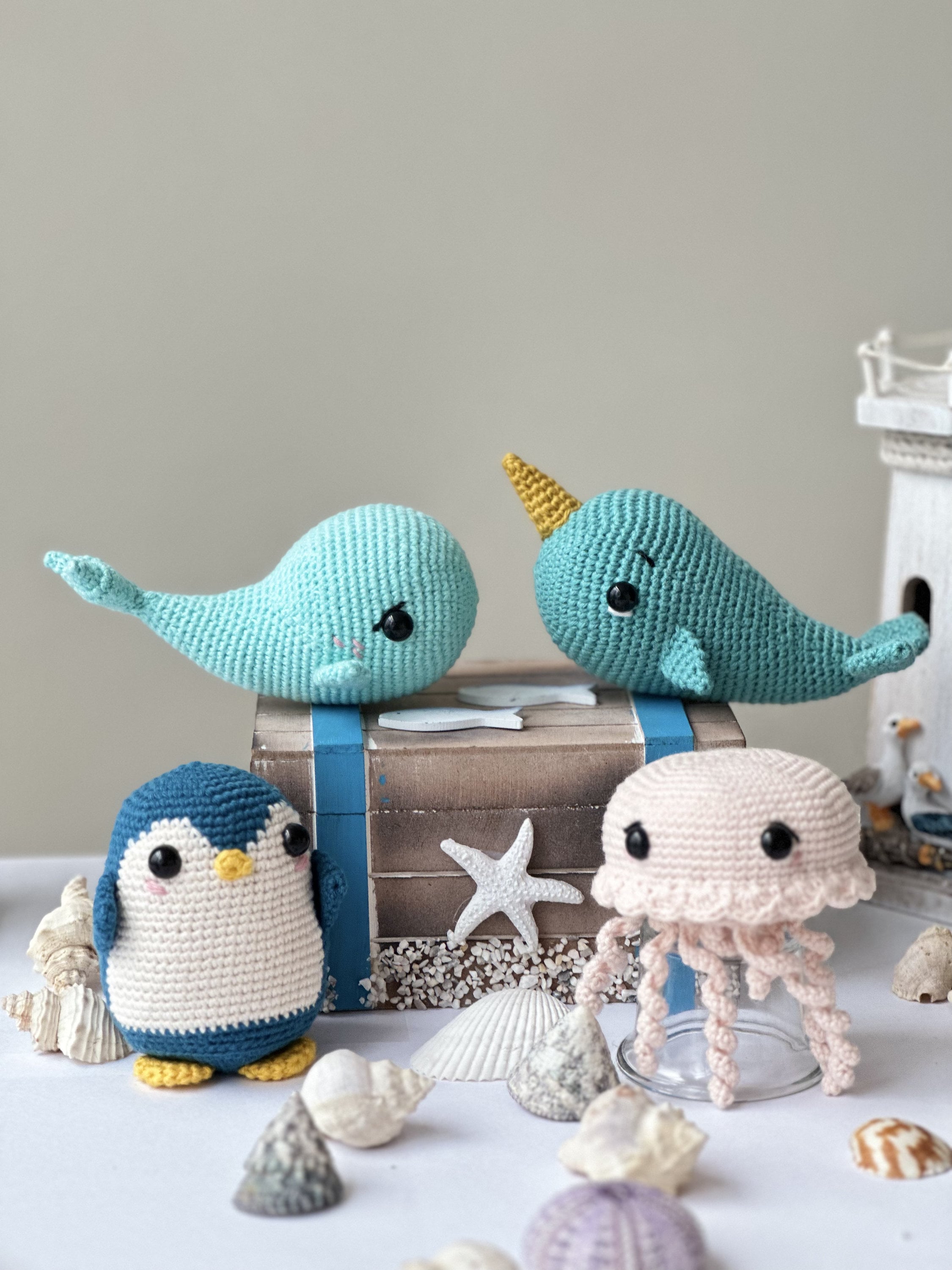 Crochet PDF Kawaii Narwhal Amigurumi (english - Spanish). Sea Animal ...