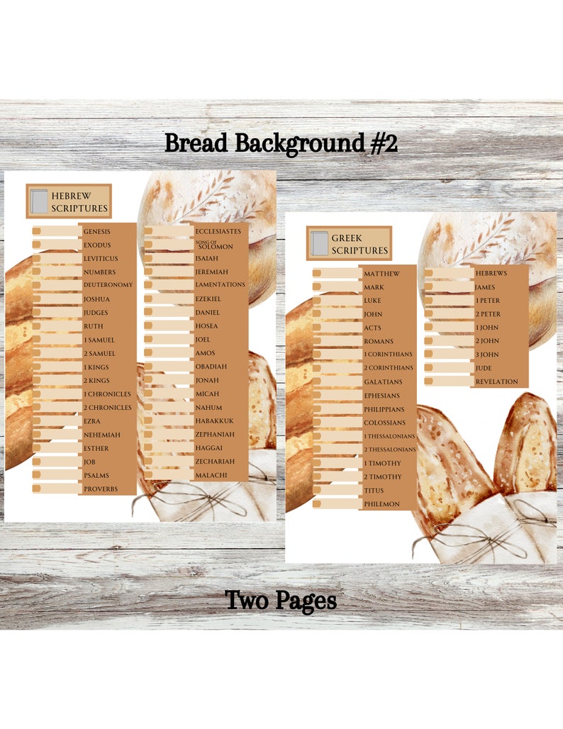 Bible Reading Checklist Undated JW Bread Printable PDF Download - Etsy