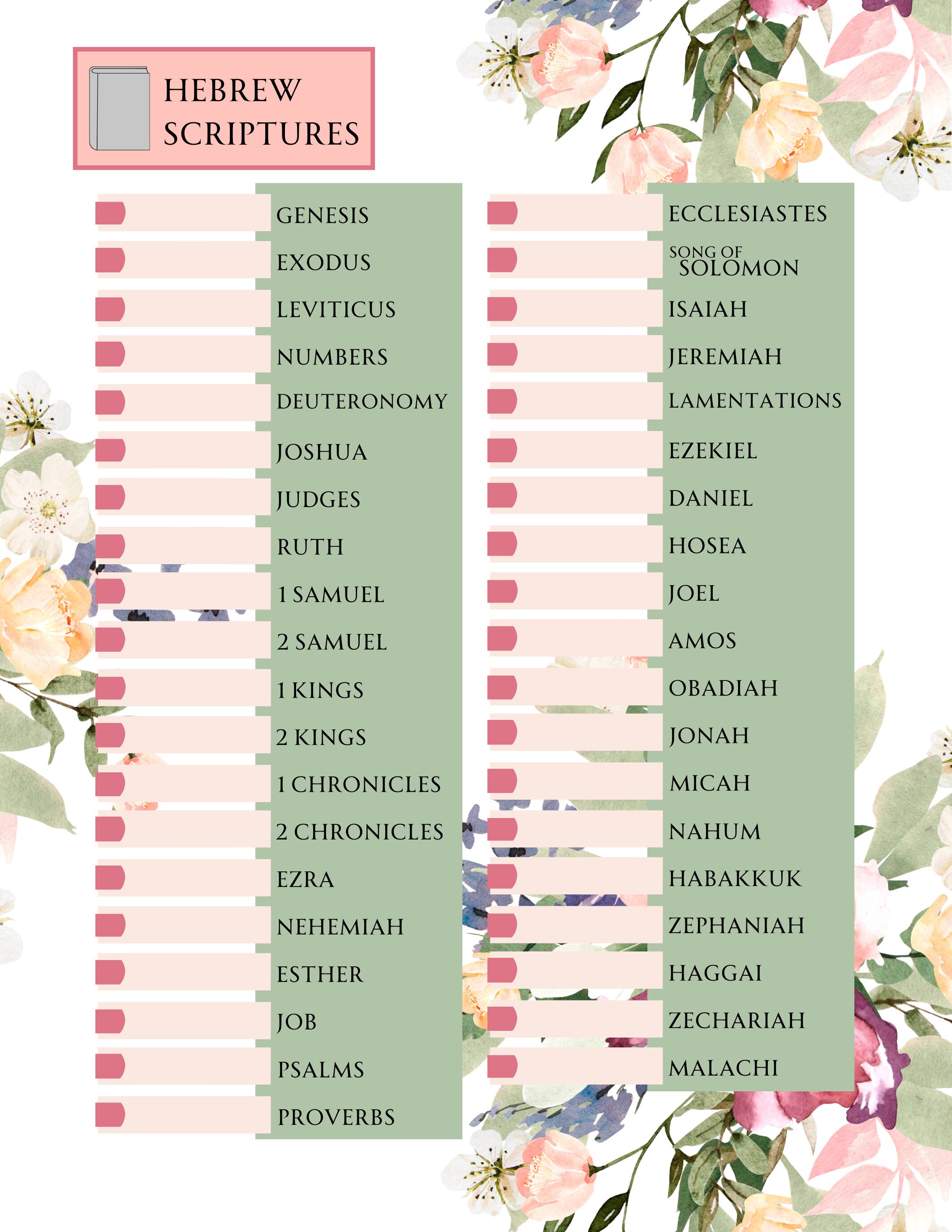 Bible Reading Checklist Undated - JW - Iris Eucalyptus - Printable PDF ...
