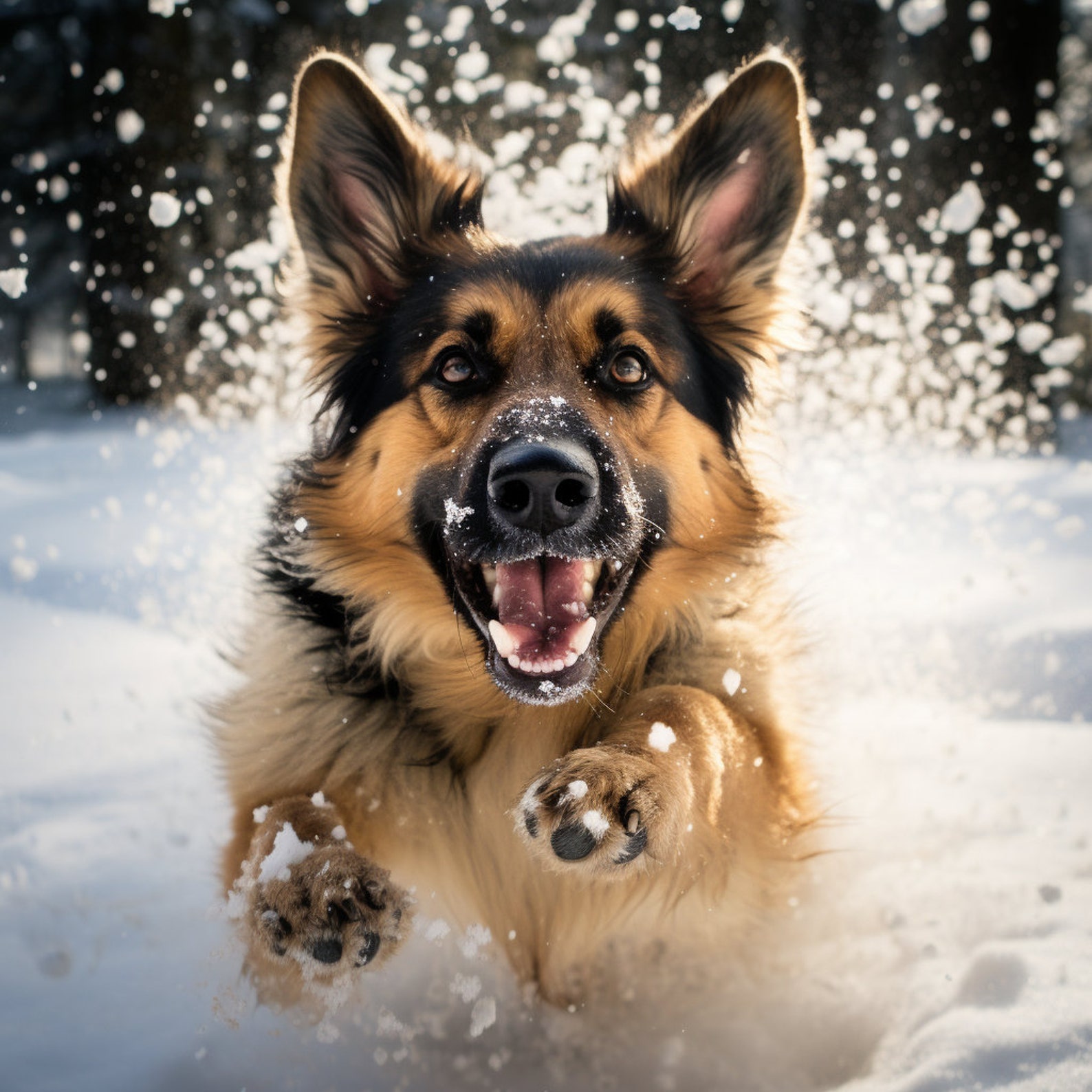 Snowy Paws, German Shepherd design & Craft Material 30 PNG Pack, Design ...