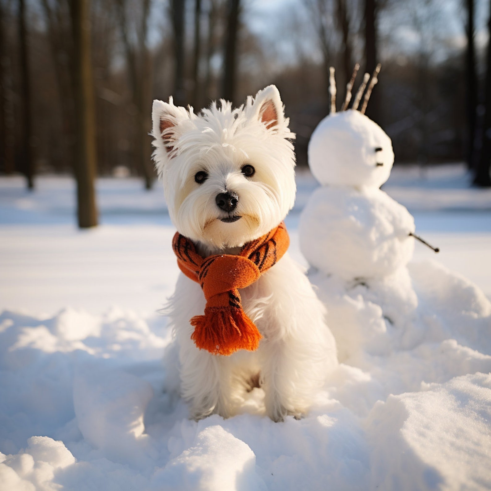 Snowy Paws, Westie design & Craft Material 30 PNG Pack, Design for ...