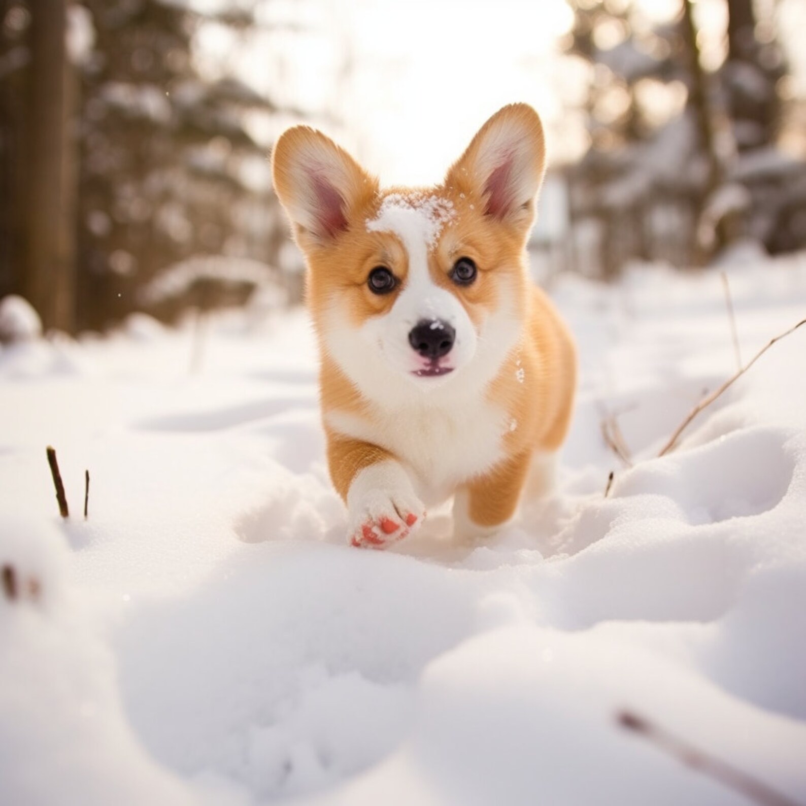 Snowy Paw Corgi design & Craft Material 30 PNG Pack Design - Etsy