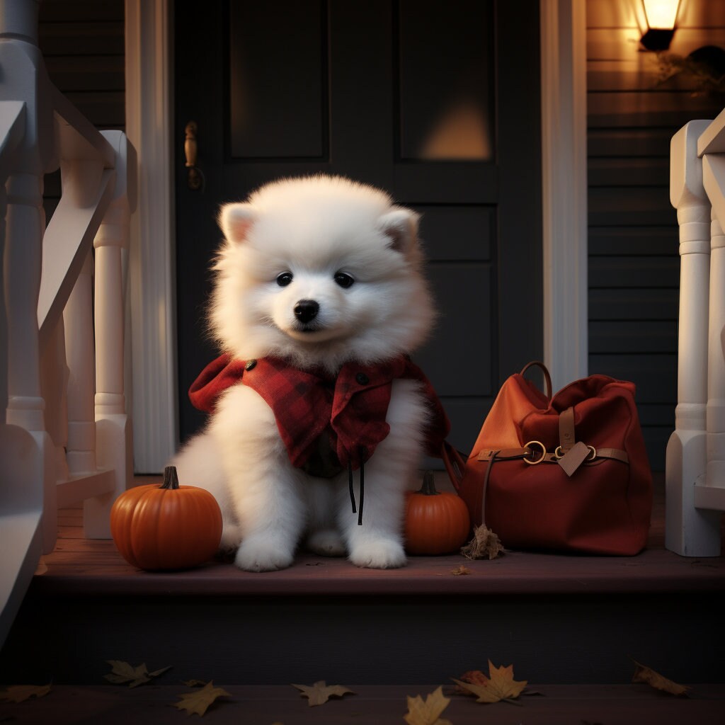 Halloween Samoyed design & Craft Material 30 PNG Pack - Etsy