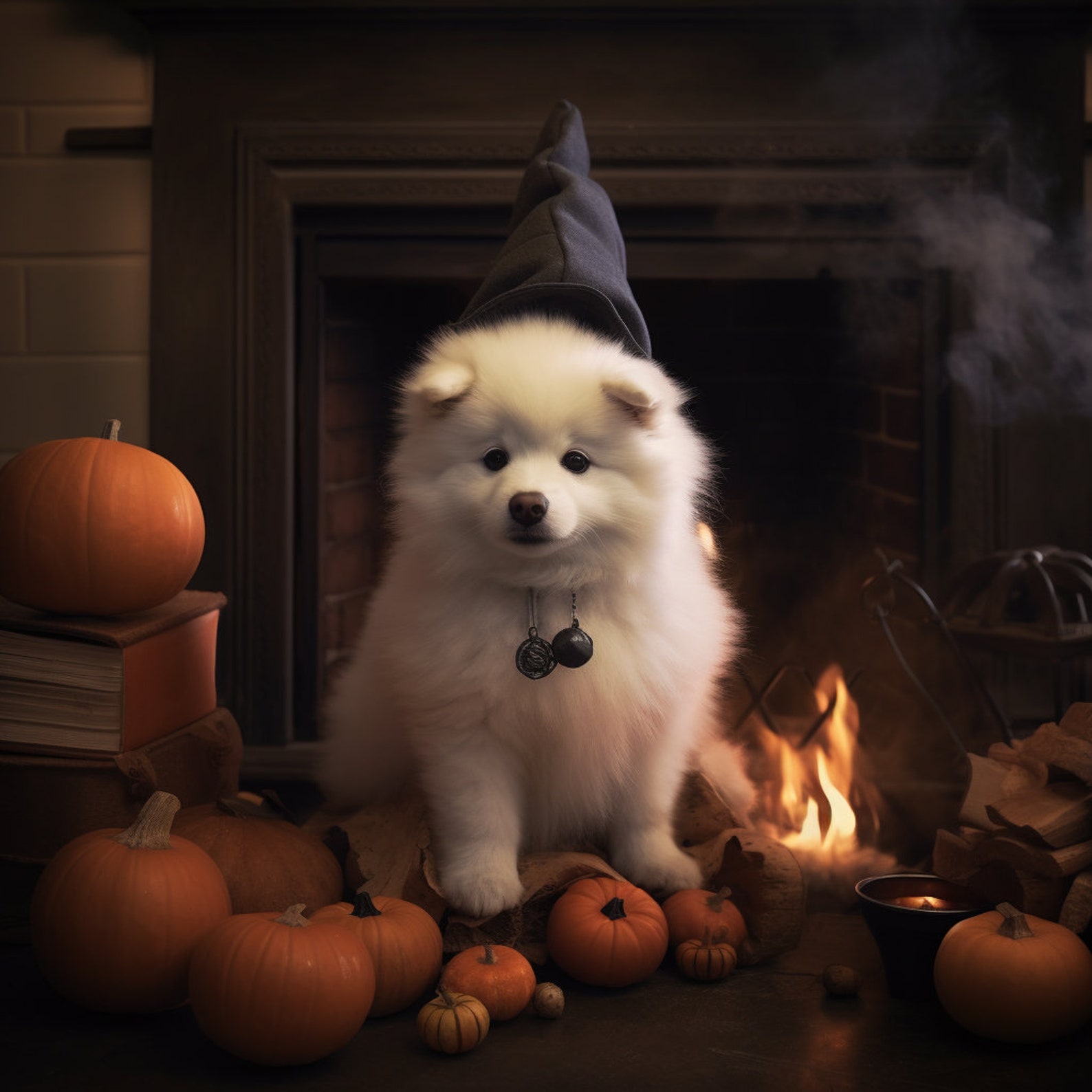 Halloween Samoyed design & Craft Material 30 PNG Pack - Etsy