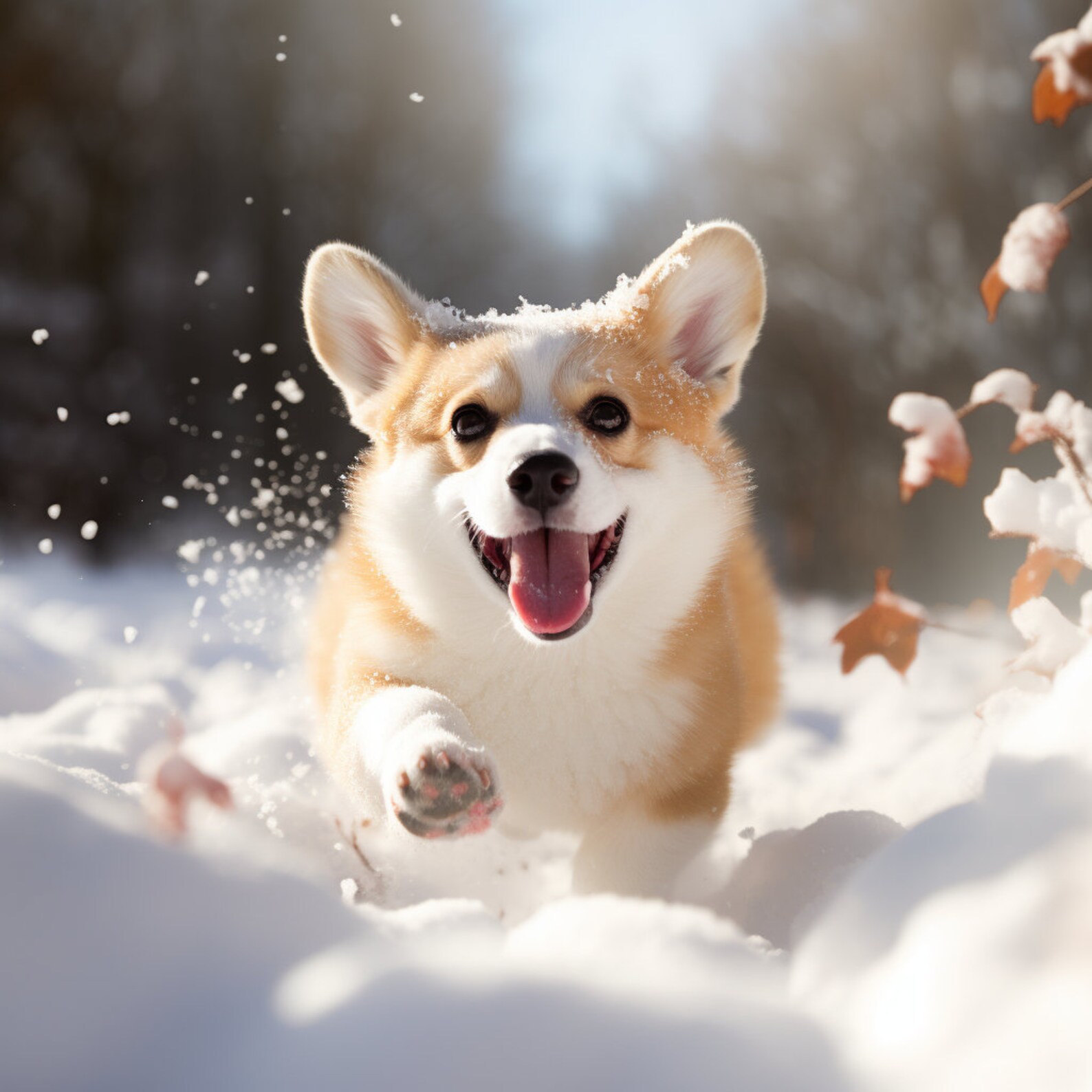 Snowy Paw Corgi design & Craft Material 30 PNG Pack Design - Etsy