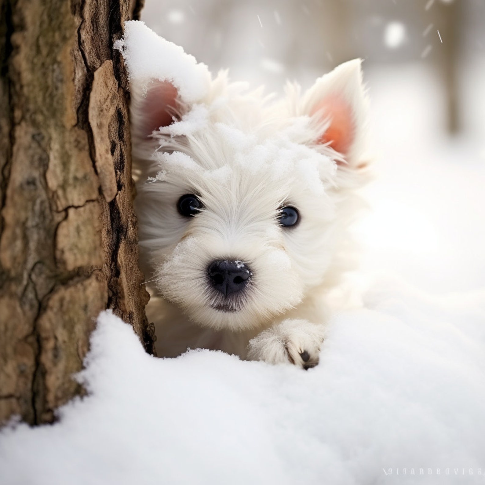 Snowy Paws, Westie (design & Craft Material 30 PNG Pack), Design for ...