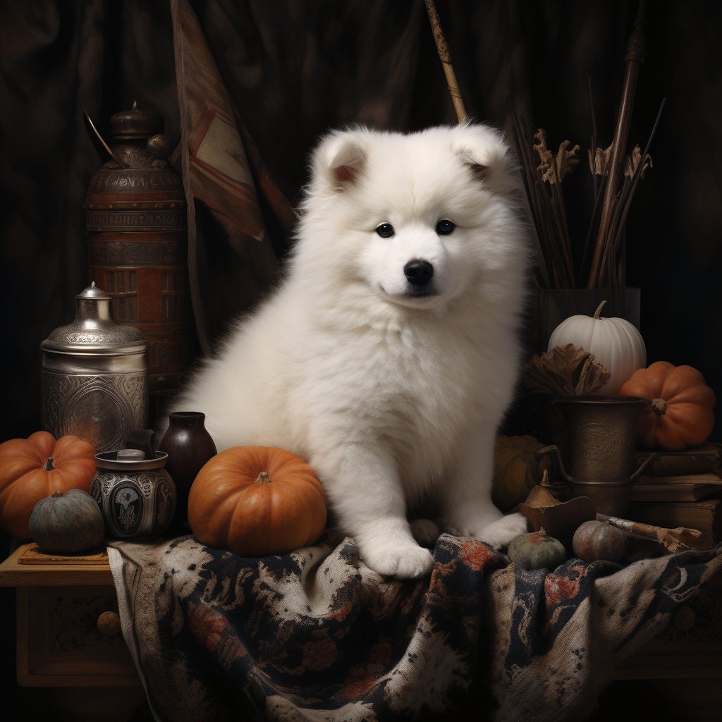 Halloween Samoyed design & Craft Material 30 PNG Pack - Etsy