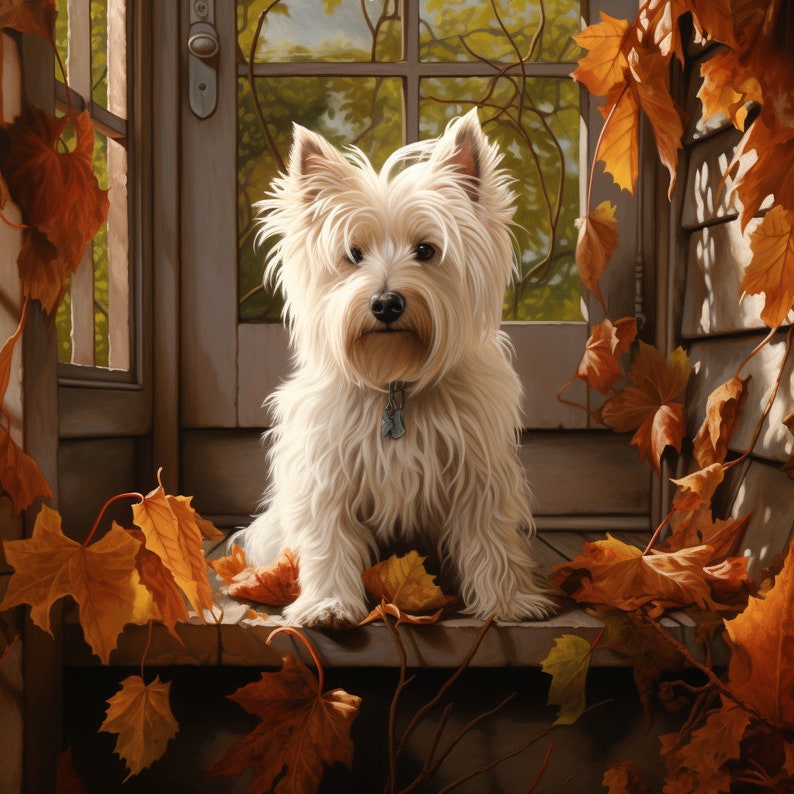 Leaf Fun Westie design & Craft Material 30 PNG Pack Design - Etsy