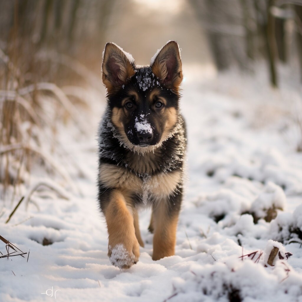 Snowy Paws, German Shepherd design & Craft Material 30 PNG Pack, Design ...