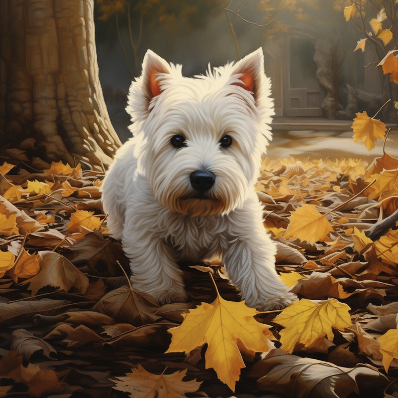 Leaf Fun Westie design & Craft Material 30 PNG Pack Design - Etsy