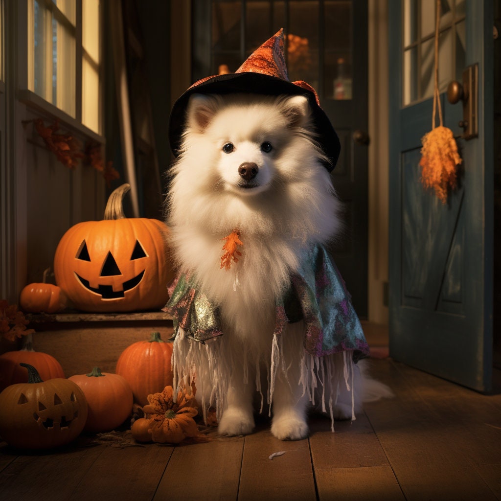 Halloween Samoyed design & Craft Material 30 PNG Pack - Etsy