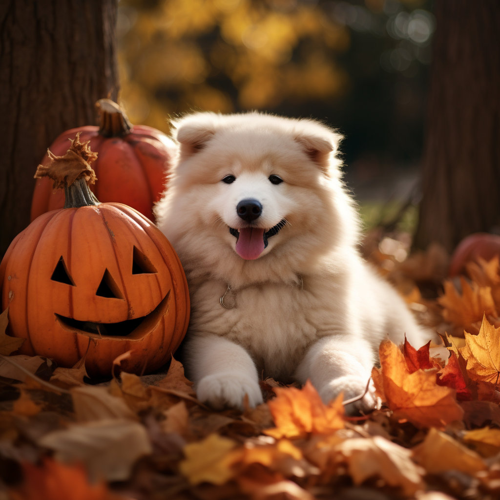 Halloween Samoyed design & Craft Material 30 PNG Pack - Etsy