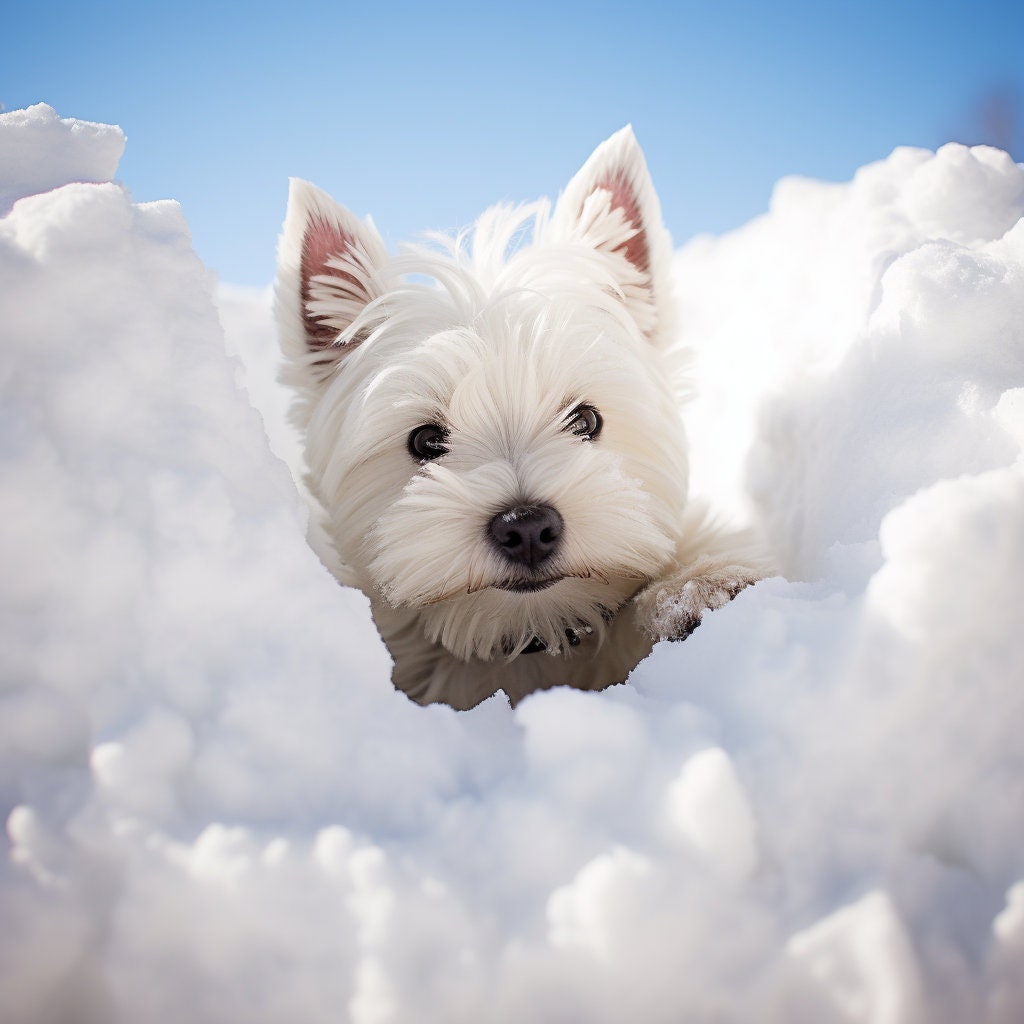 Snowy Paws, Westie design & Craft Material 30 PNG Pack, Design for ...