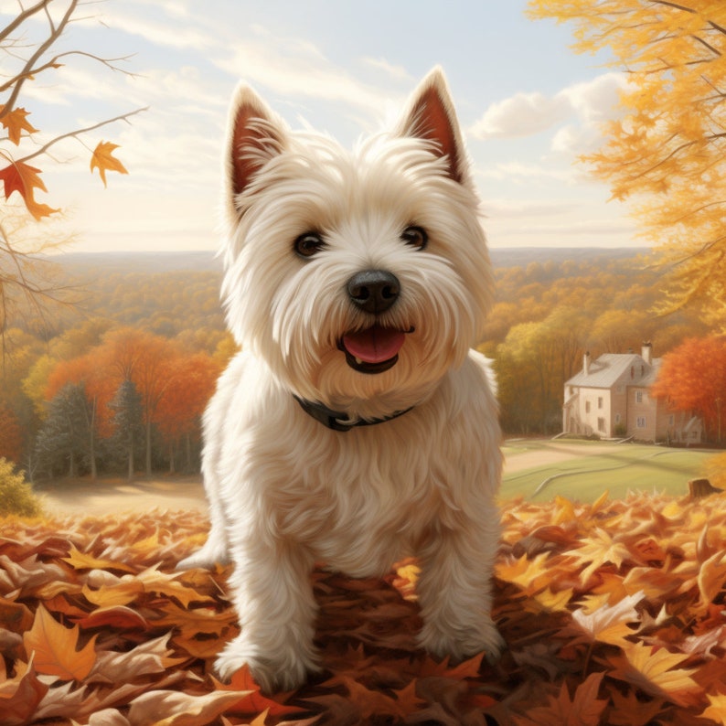 Leaf Fun Westie design & Craft Material 30 PNG Pack Design - Etsy