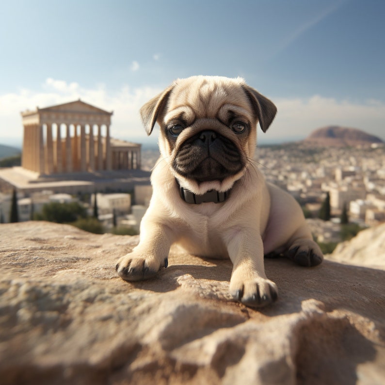 Greece Pug design & Craft Material 30 PNG Pack Design for - Etsy