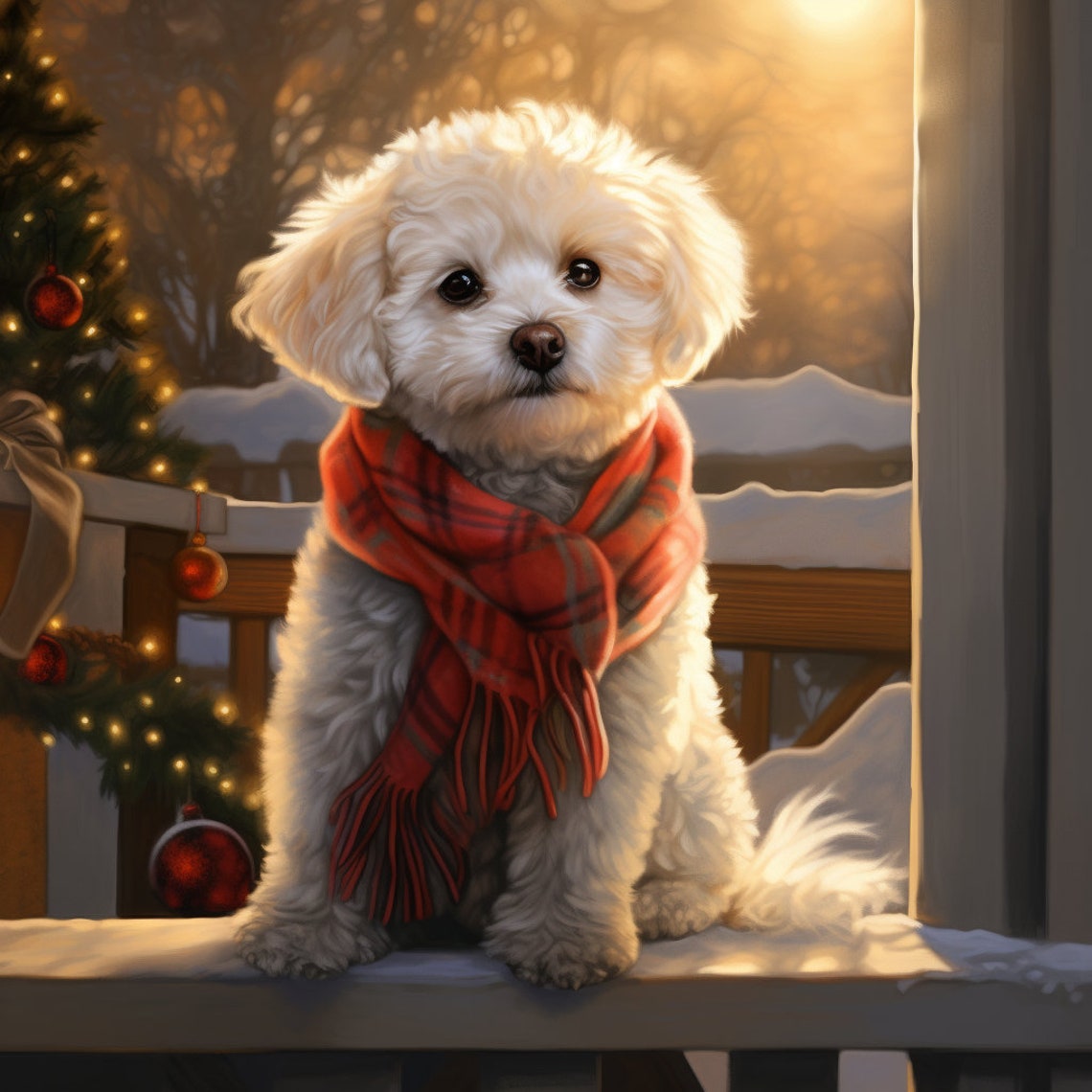 Christmas, Bichon Frise design & Craft Material 30 PNG Pack, Design for ...