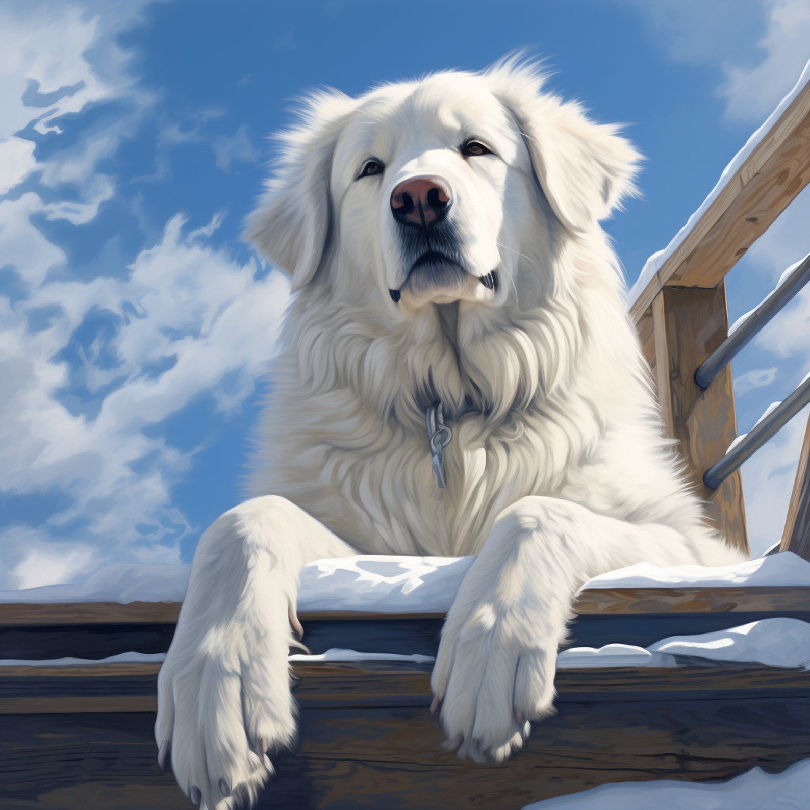Snowy Paws, Great Pyrenees design & Craft Material 30 PNG Pack, Design ...