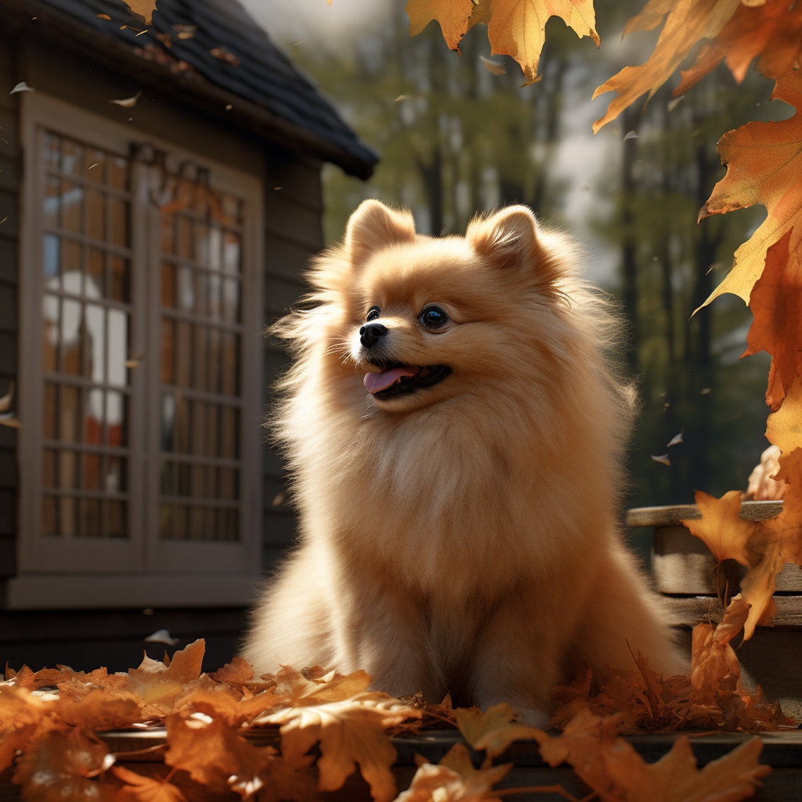 Leaf Fun Pomeranian design & Craft Material 30 PNG Pack - Etsy