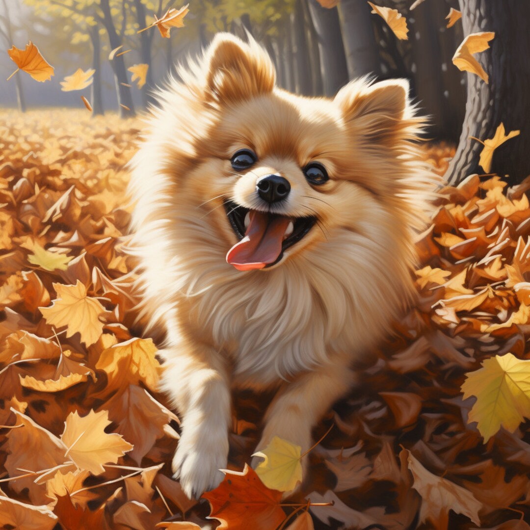 Leaf Fun Pomeranian design & Craft Material 30 PNG Pack - Etsy