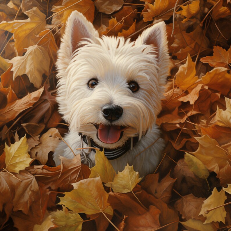 Leaf Fun Westie design & Craft Material 30 PNG Pack Design - Etsy
