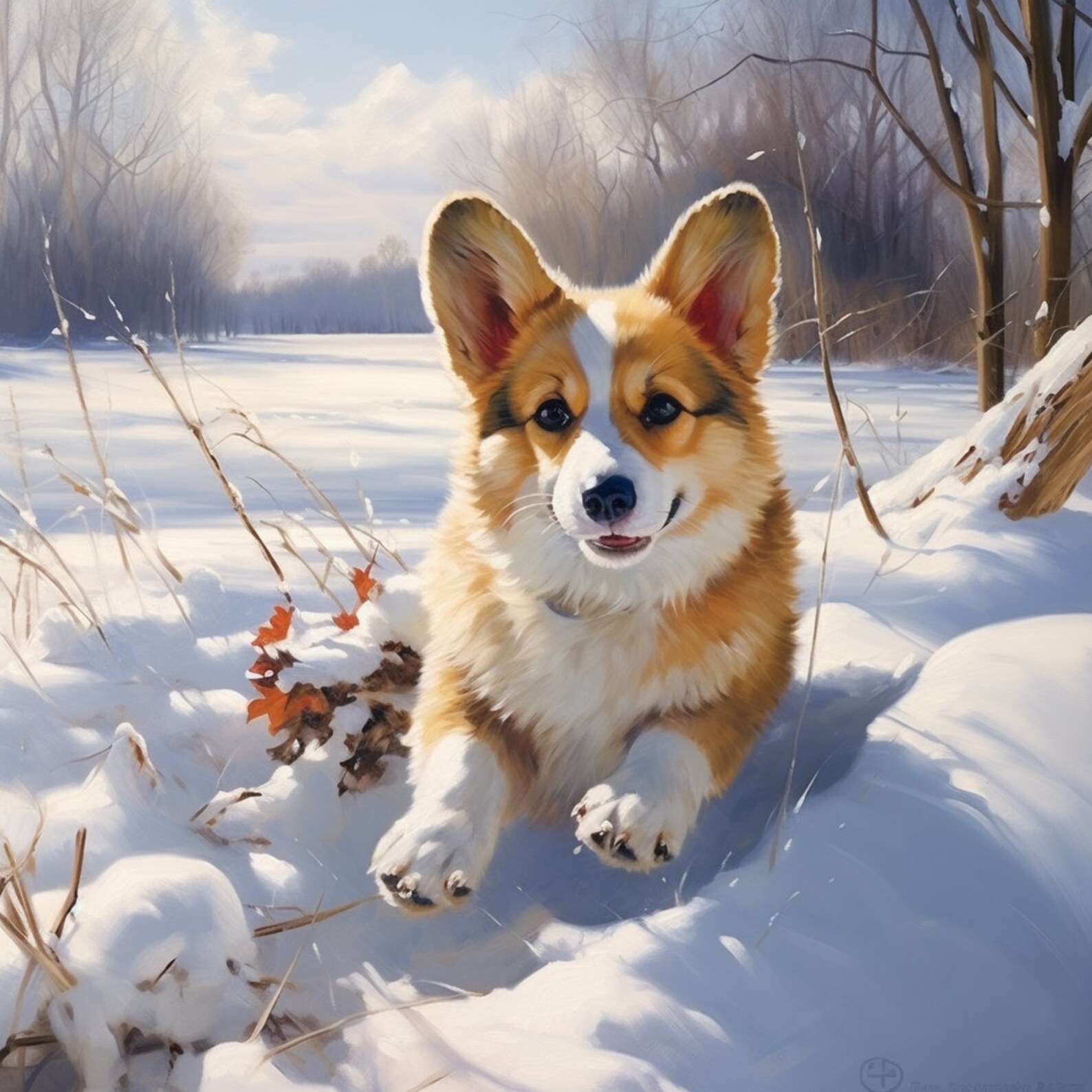 Snowy Paw Corgi design & Craft Material 30 PNG Pack Design - Etsy