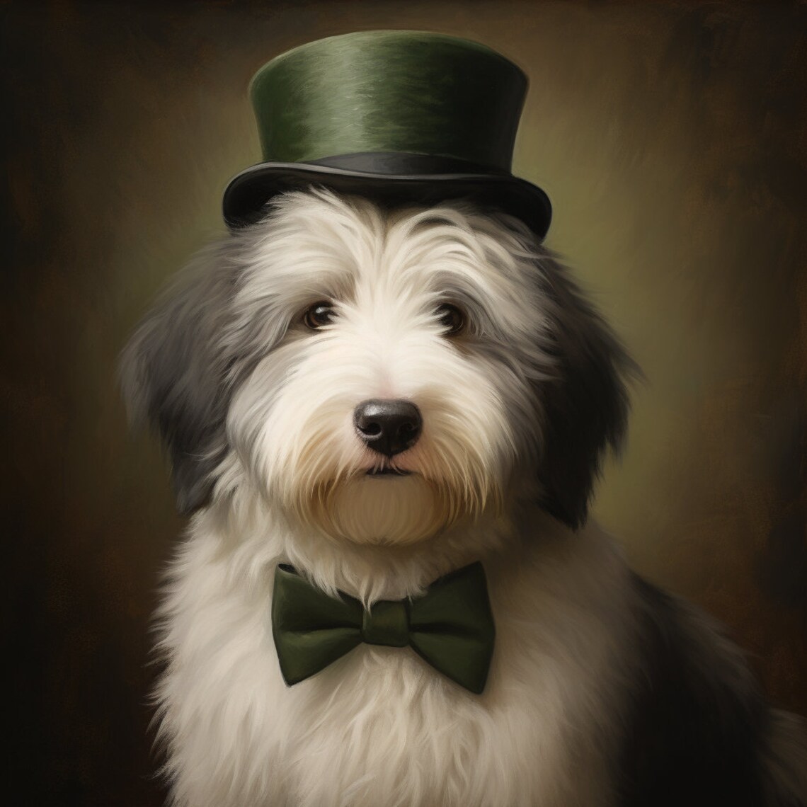 Christmas Old English Sheepdog design & Craft Material 30 - Etsy