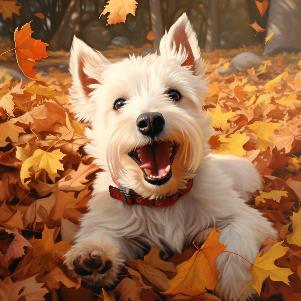Leaf Fun Westie design & Craft Material 30 PNG Pack Design - Etsy