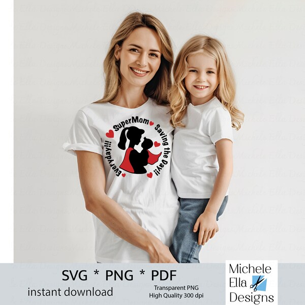 Mother and Child Svg - Etsy