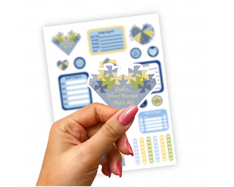 Quilt Stickers SVG, Printable Stickers, Quilt Lovers, Planner Stickers ...