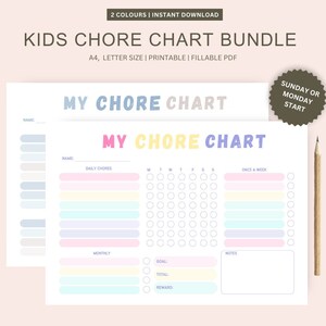 Cleaning Checklist, Cleaning Schedule, Family Chore Chart, Kids Chore ...